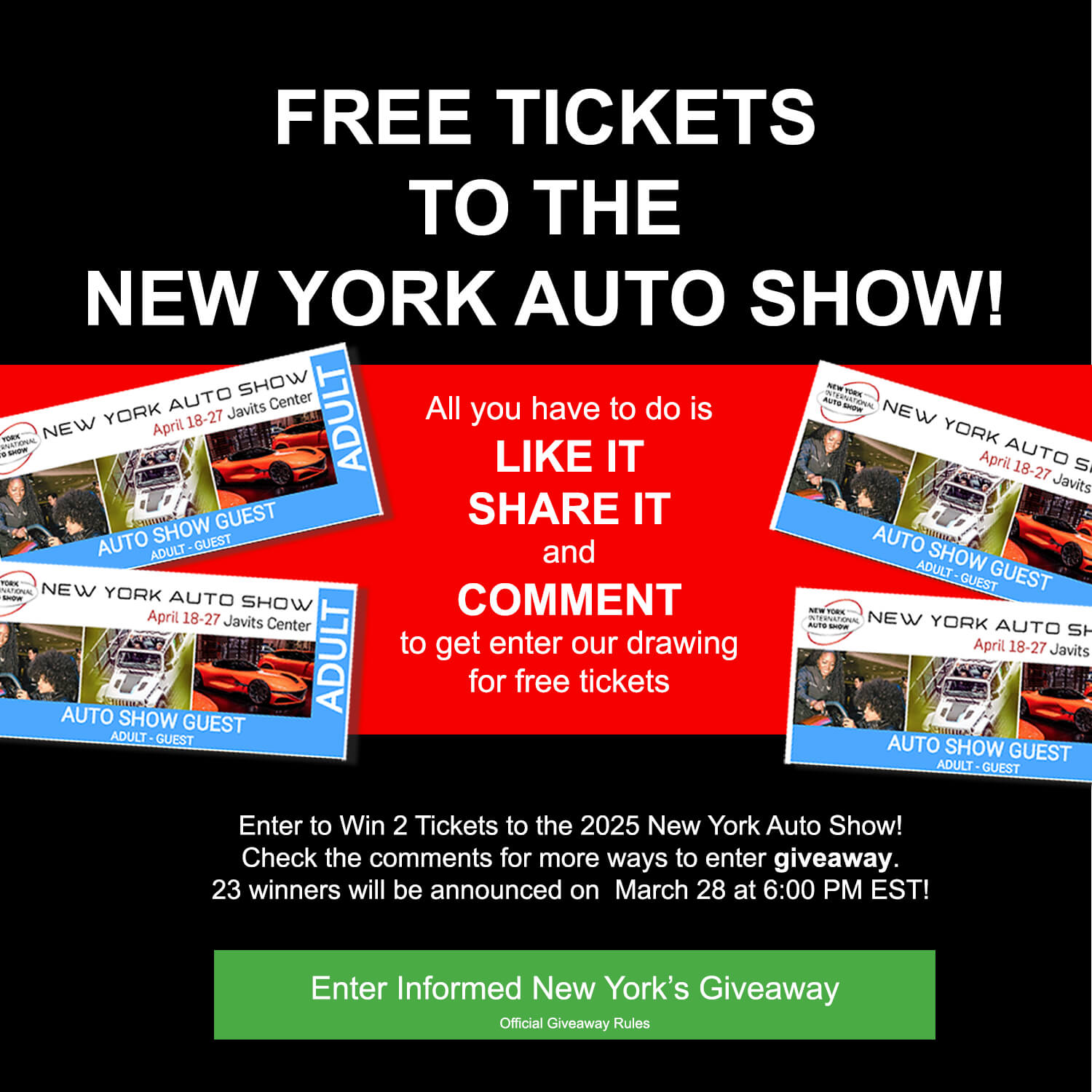Giveway Tickets for New York Auto Show | Informed New York